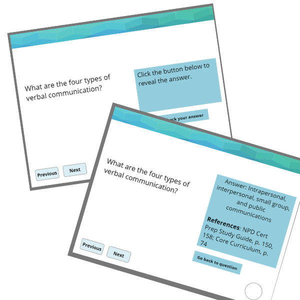 NPD Certification Preparation Flashcards NPD Certification Preparation Flashcards